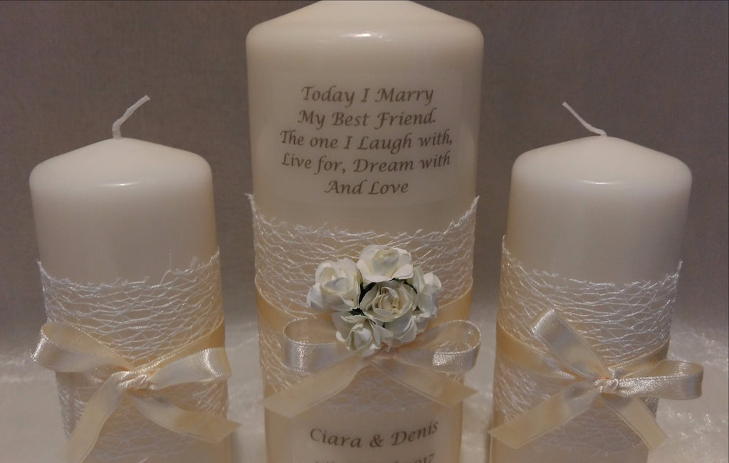 Personalised Candles: Wedding Candles & Unity Candle for your Ceremony ...